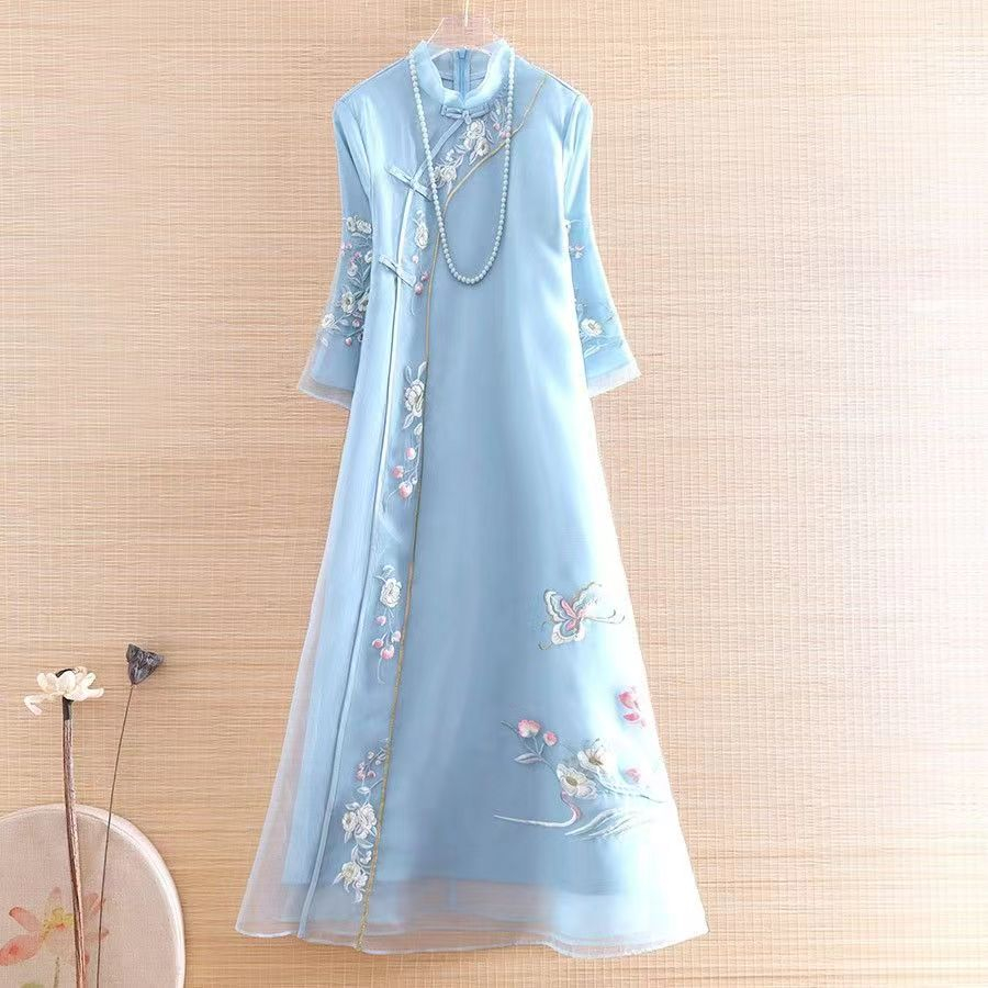Jual Large ethnic style improved cheongsam dress for women | Shopee ...