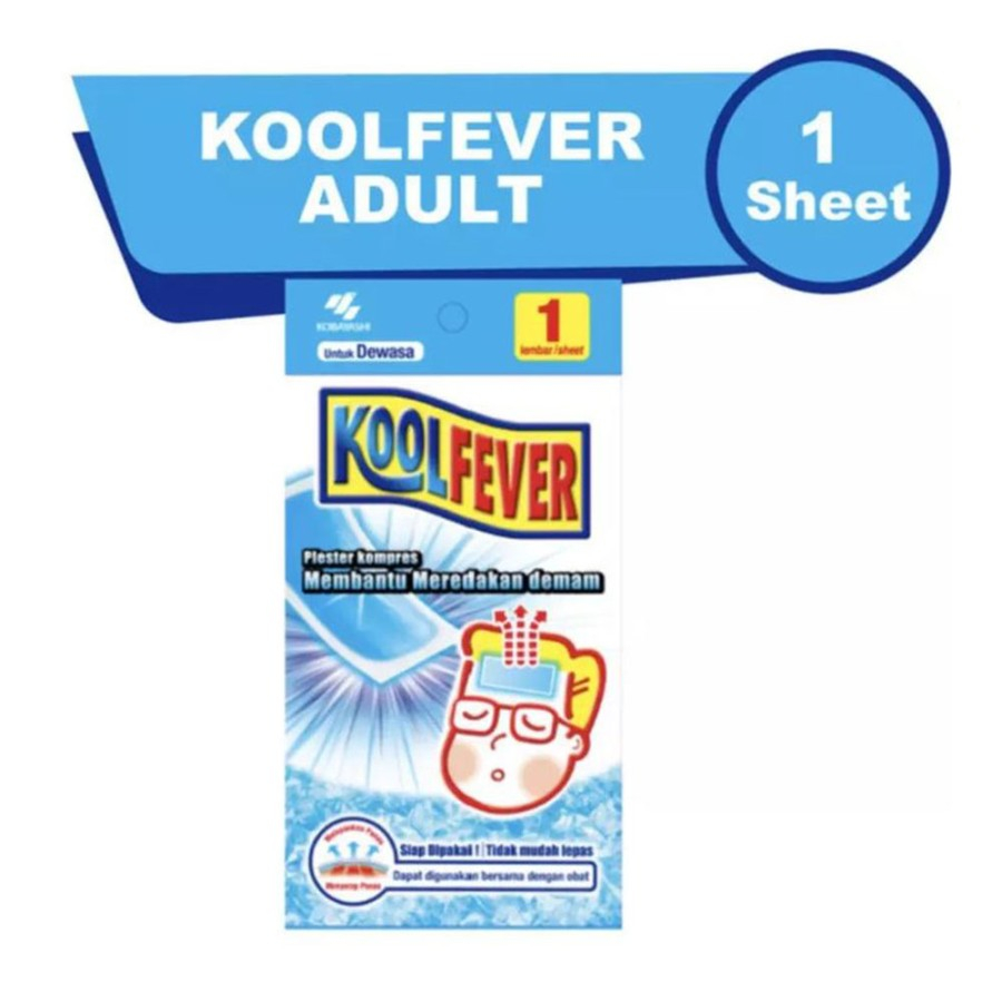 Jual Kobayashi KoolFever Adults/ Plester Kompres Meredakan Demam Dewasa ...