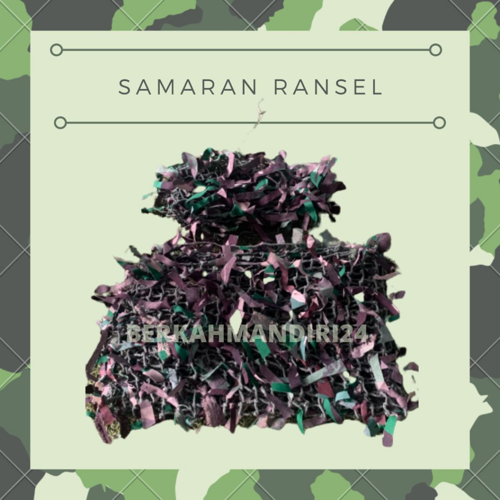 Jual Samaran Ransel Samaran Helm Jaring Jala Loreng Army TNI Militer ...