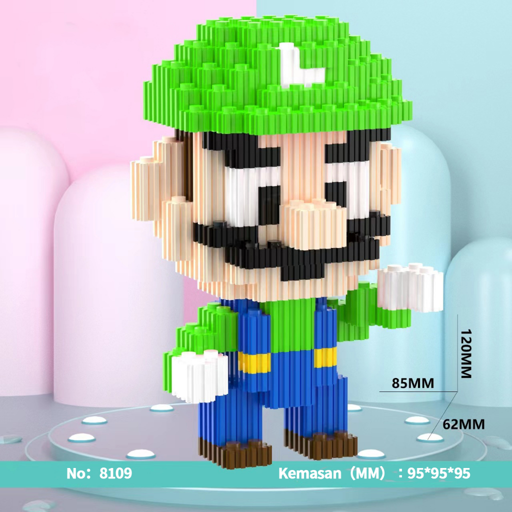 Jual Blok Bangunan Super Mario Kartun Mainan Balok Bricks Susun Mario ...