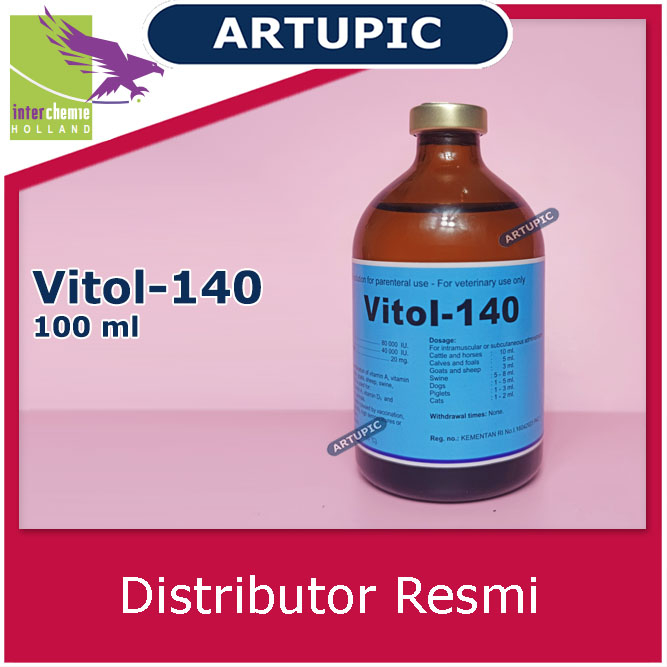 Jual Vitol-140 100 ml Vitamin ADE Perbaiki Produktivitas Hewan Sapi Kambing Domba Babi MENCEGAH ...