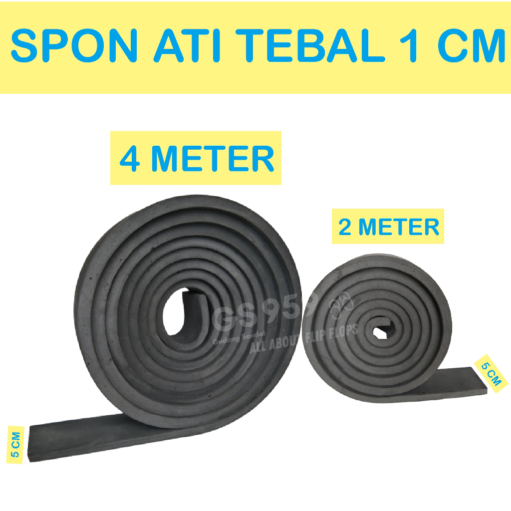 Jual SPON ATI / BUSA ATI / SPON EVA TEBAL 1 CM WARNA HITAM BENTUK ...
