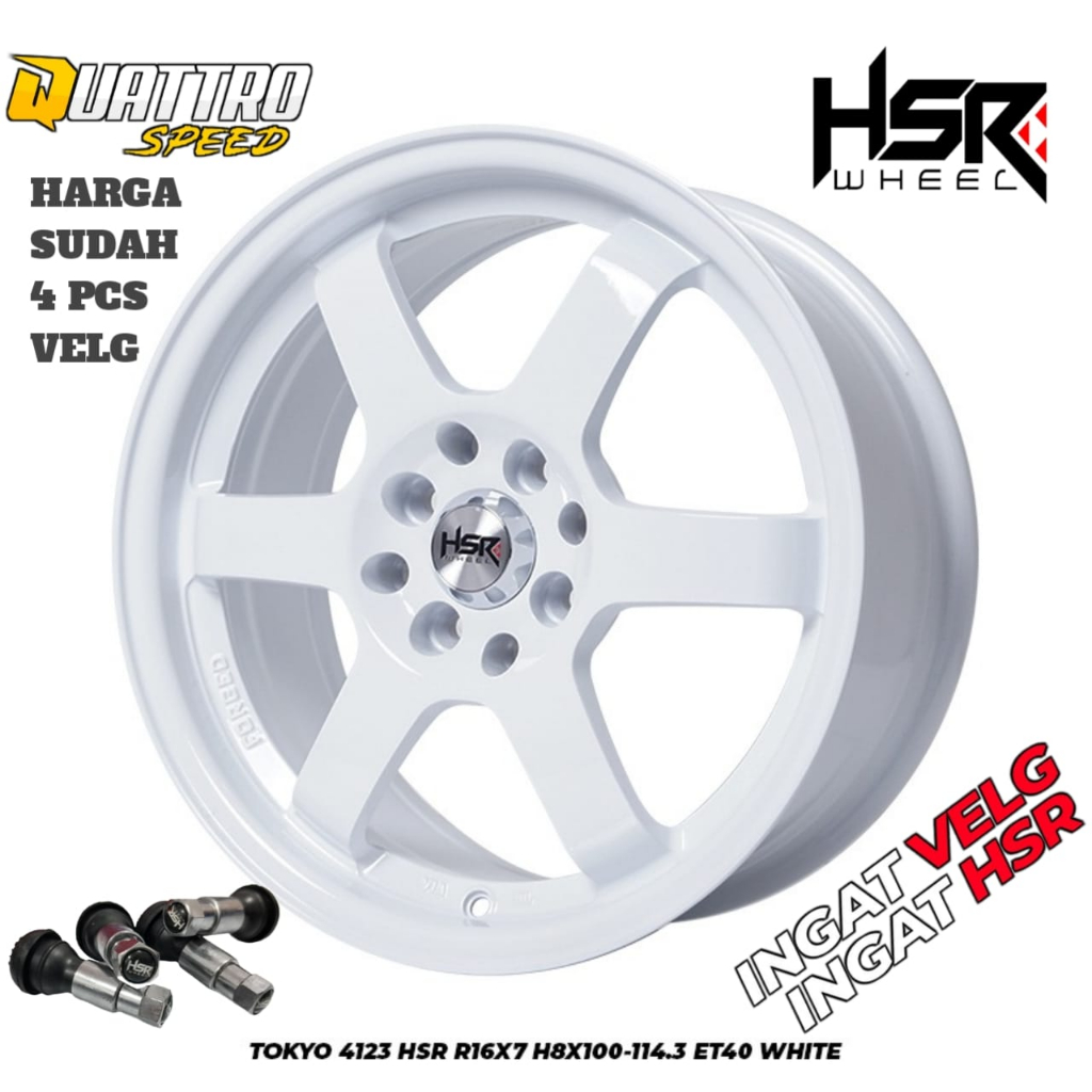 Jual velg mobil hsr wheel tokyo r16 palang 6 lubang baut 4x100/114,3 free ongkir | Shopee Indonesia