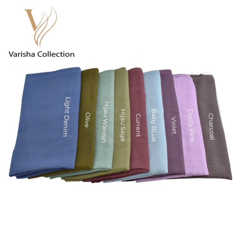 Jual VARISHA 4# Kerudung Segiempat Hijab Paris Polos VARISHA Collection | Shopee Indonesia