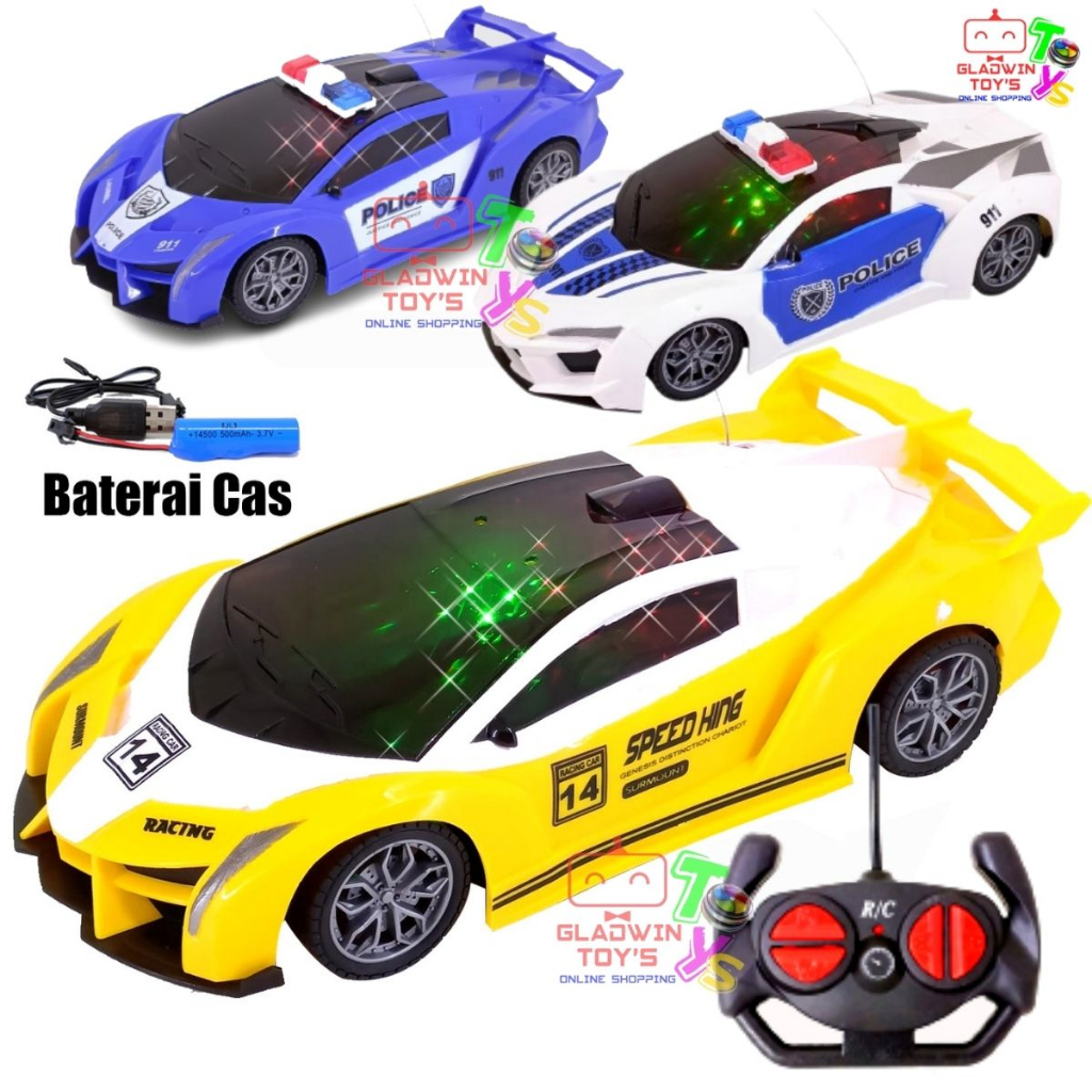 Jual MAINAN RC MOBIL SPORTS POLISI CAR MODEL SKALA 1:16 FAST RACING ...