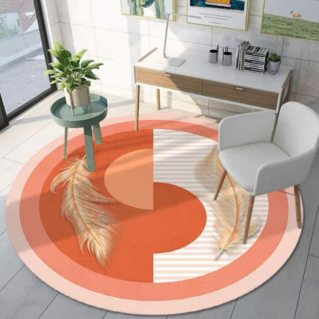 Jual UM020 Karpet Bulat Motif Anti Slip Diameter 100Cm/Karpet Bulat ...