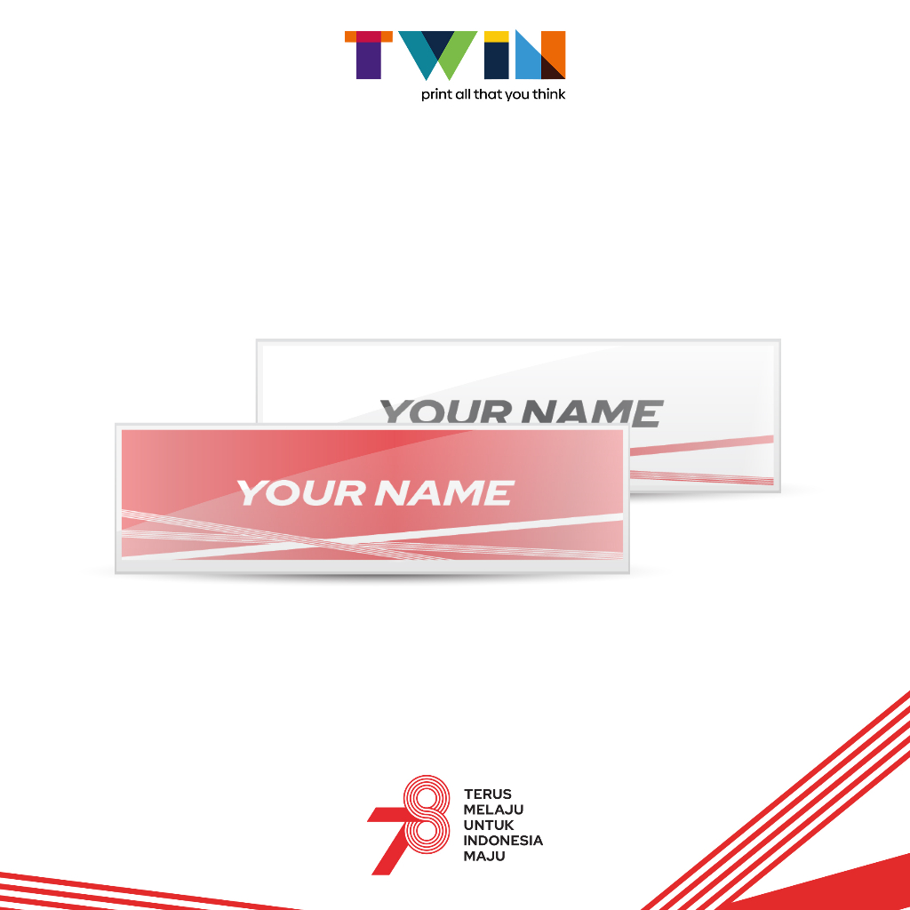 Jual TWIN ADVERTISING Cetak Pin Name Tag Akrilik - Print Papan Nama ...
