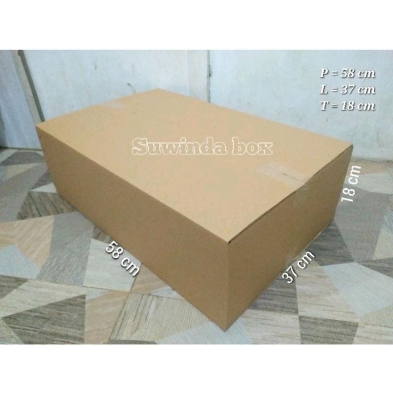 Jual Kardus box ukuran 58x37x18 cm Double wall polos | Shopee Indonesia