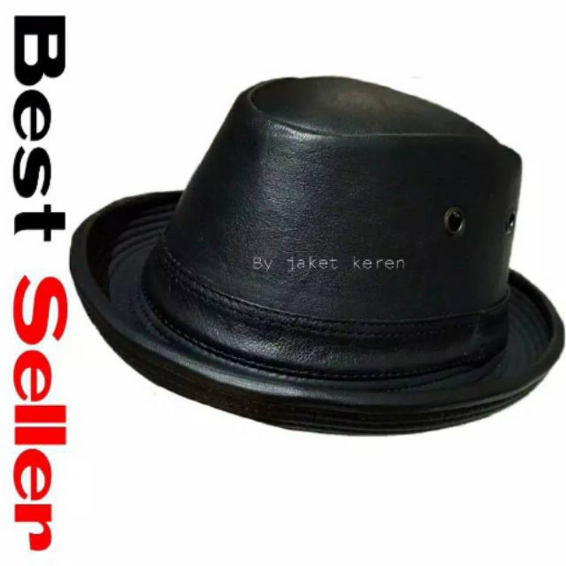 Jual Topi fedora Kulit Model Tompi | Shopee Indonesia