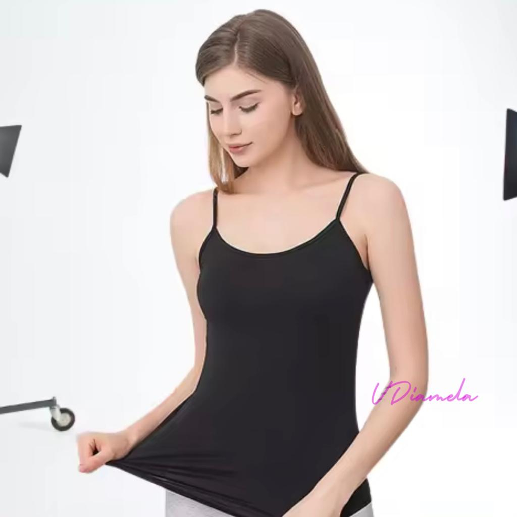 Jual Tanktop Tali Kecil / Tangtop Tali Spaghetti Bahan Spandek PE (Kaos ...