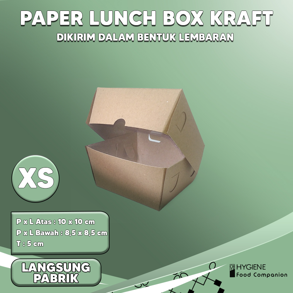 Jual PAPER LUNCH BOX / KOTAK MAKAN KERTAS LAMINASI ECO KRAFT SEMUA UK ...