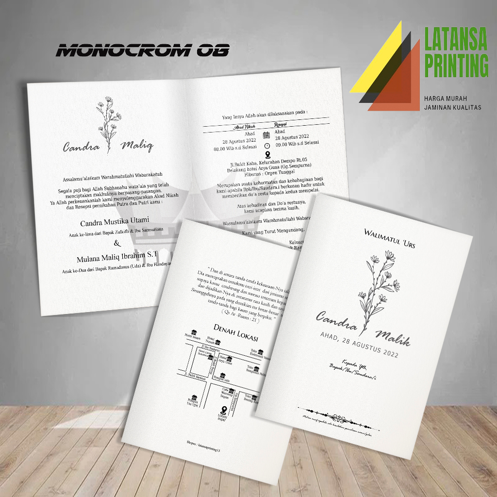 Jual Undangan Pernikahan monocrom | Shopee Indonesia