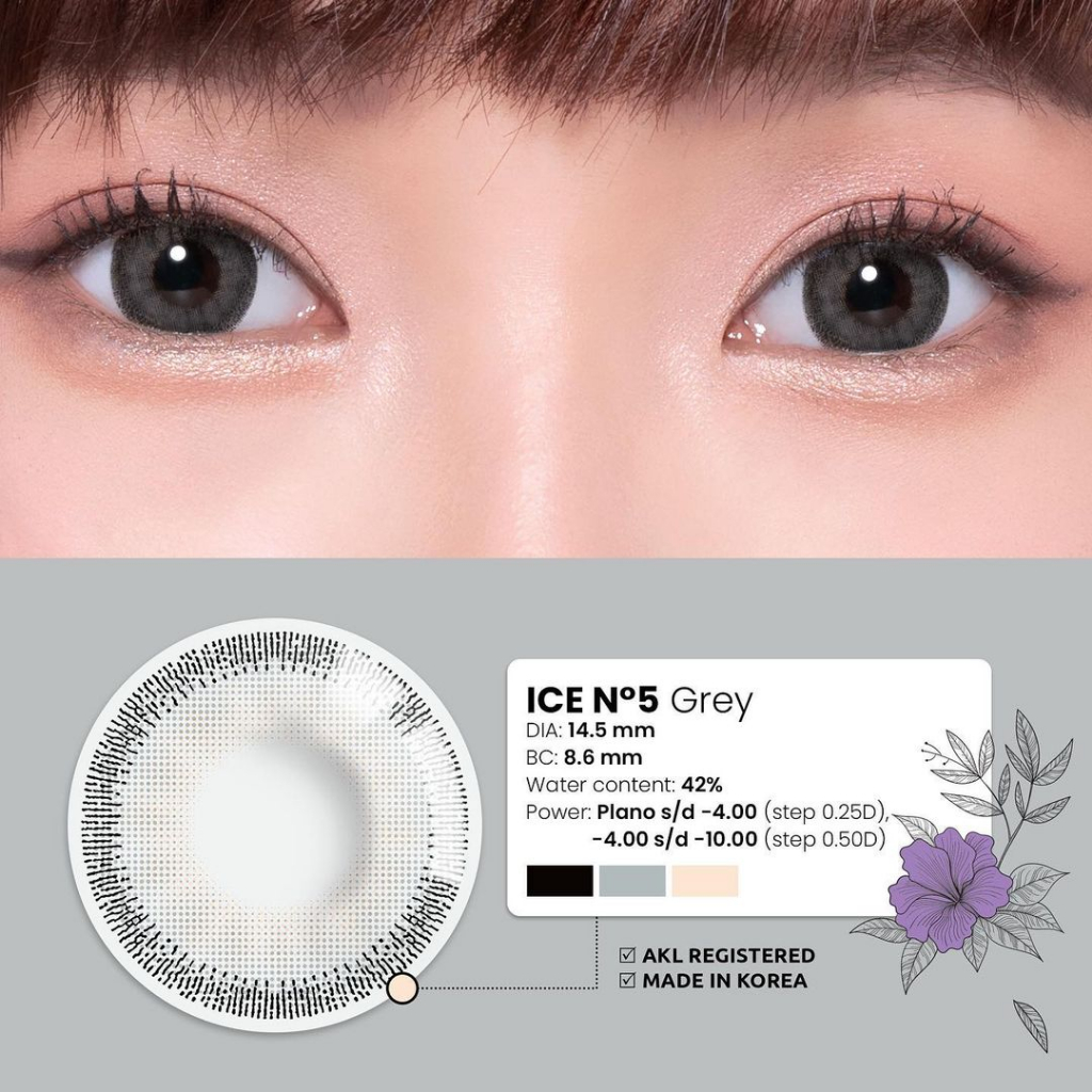 Jual softlens minus warna grey Ice N5 exoticon Warna Grey (-0.50 sd -10 ...