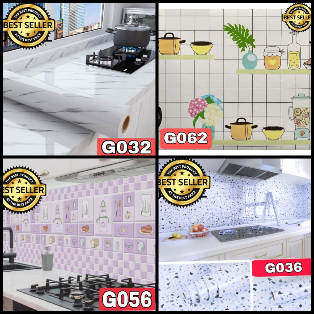Jual Sticker Dapur, Wallpaper Dapur Motif Gambar Anti Air, Anti Minyak ...