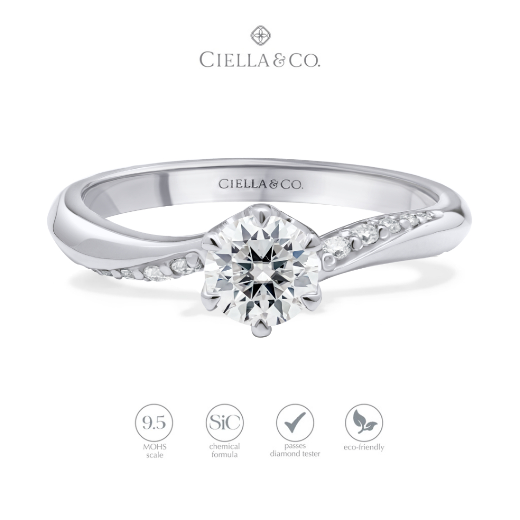 Jual Ciella & Co - Layla Solitaire Ring Cincin Moissanite Wanita ...