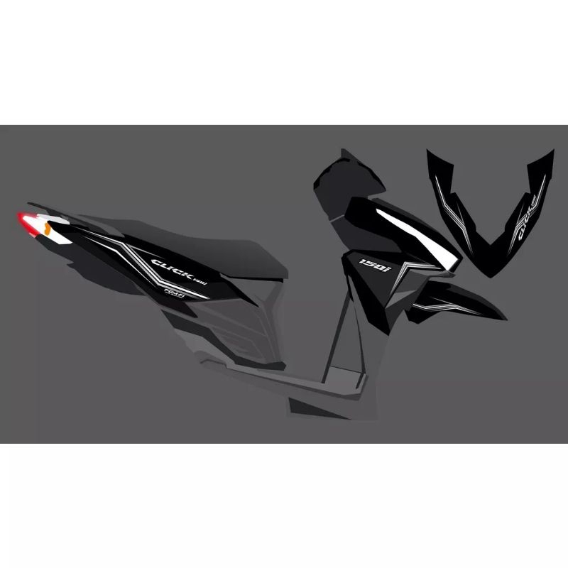 Jual STIKER STRIPING TRANSPARAN CLICK SILVER VARIO LED OLD 125&150 ...