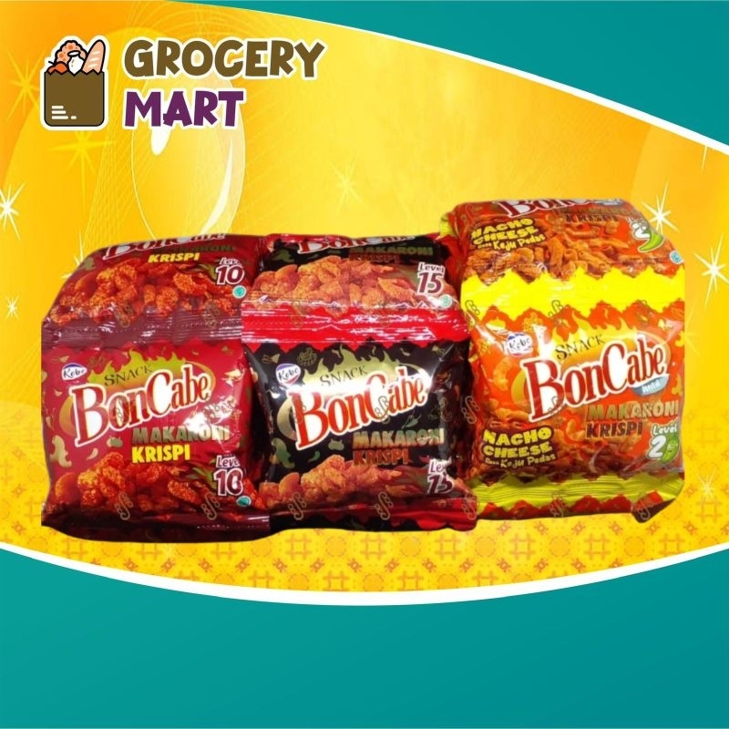 Jual ( RENCENG ) BonCabe Makaroni Krispi 27gr Isi 10 PCS | Shopee Indonesia