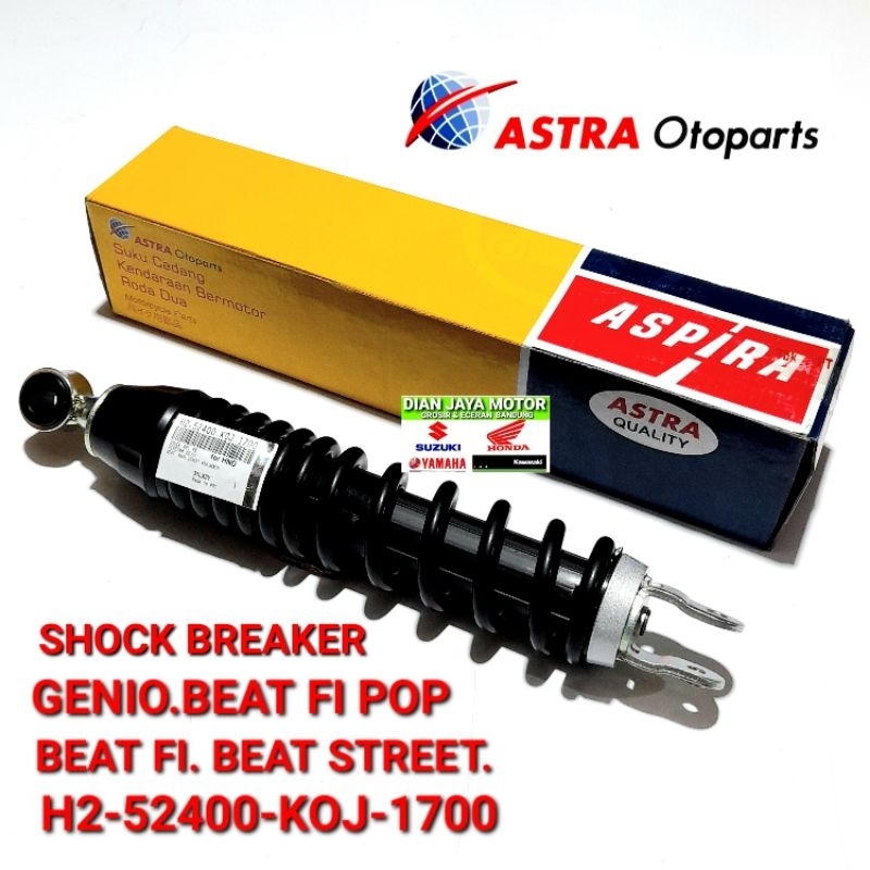 Jual Sok Belakang Aspira KOJ HONDA Beat Fi Scoopy fi Street Genio H2-52400-KOJ-1700 Ori Astra ...