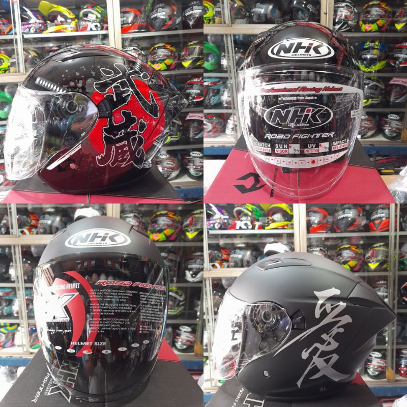 Jual helm NHK R1 MAX motif KANJI/BUSHIDO | Shopee Indonesia