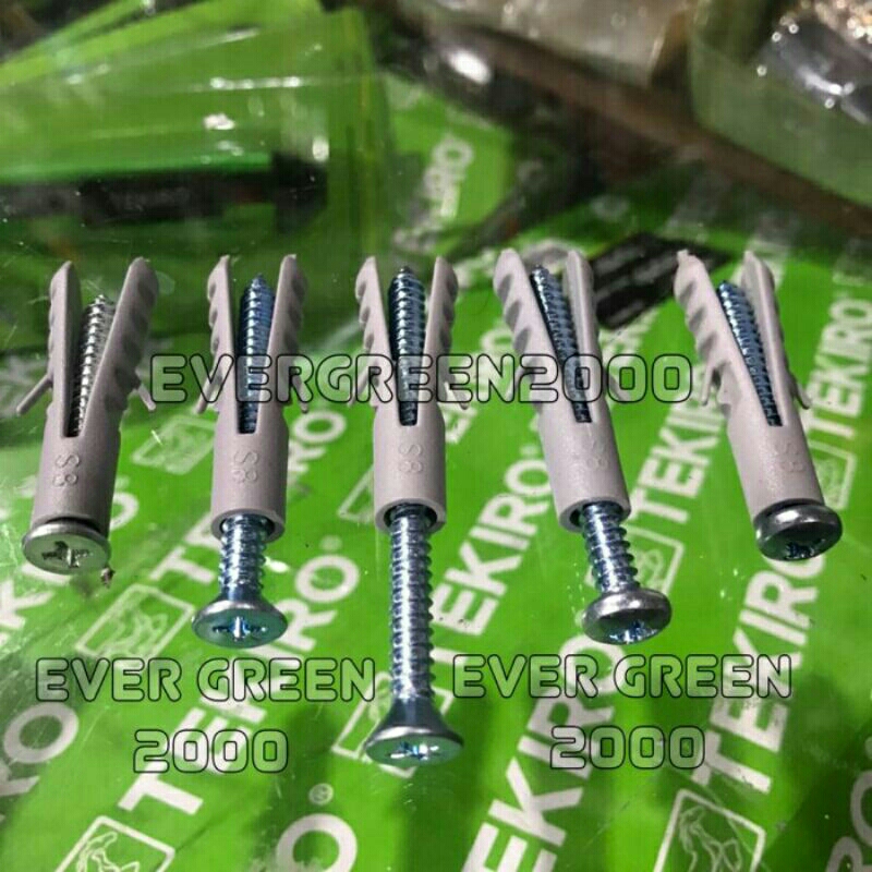 Jual Sekrup Ramset Plastik S5 + Skrup 2 cm ( 1 pak 25 pcs ) Grade A / rumah sekrup S-5 untuk ...