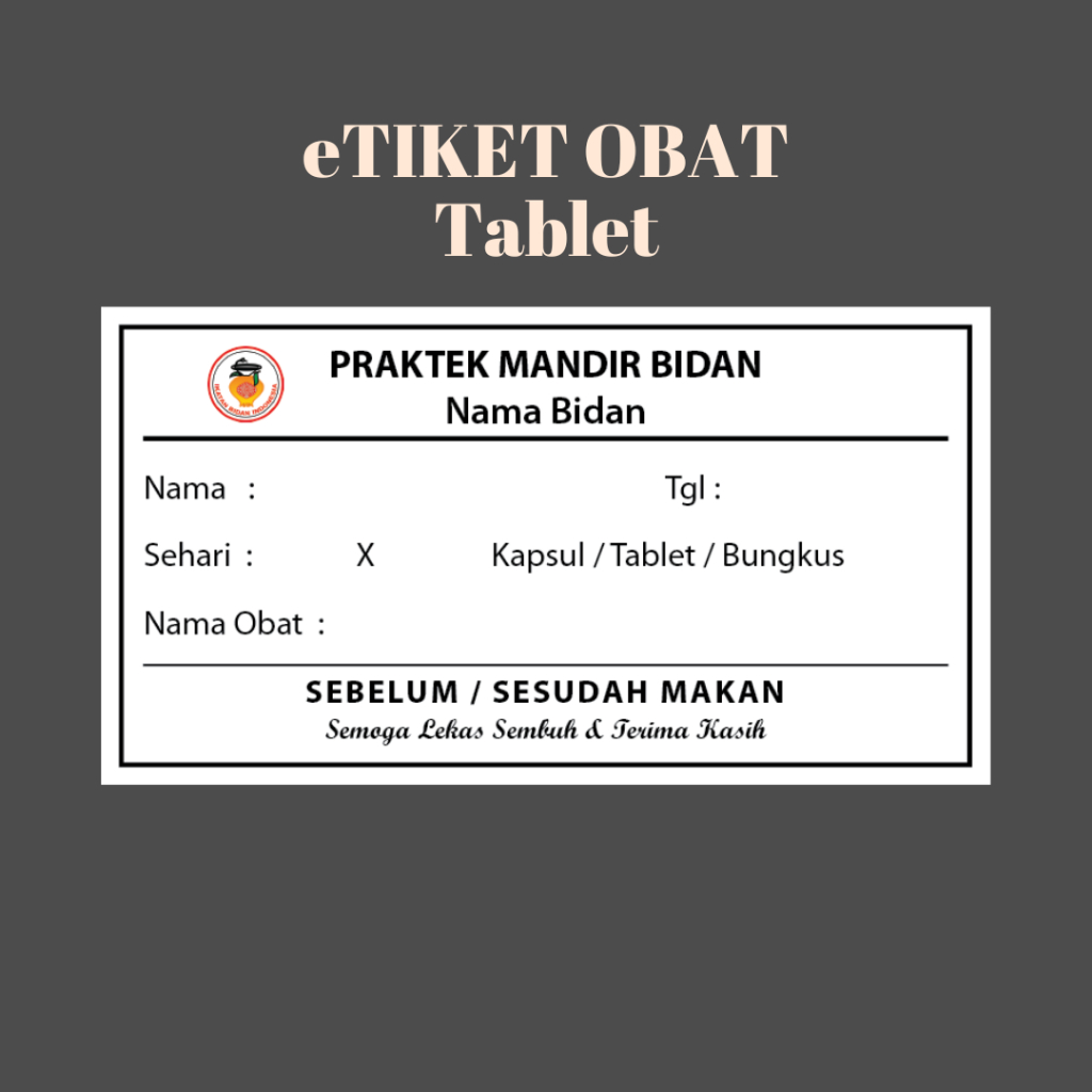 Jual eTiket Obat - etiket obat sirup - etiket obat tablet - stiker obat - label obat | Shopee ...