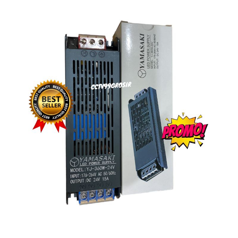 Jual Trafo Adaptor Blue Slim Power Supply 24V 15A 360W YAMASAKI ...