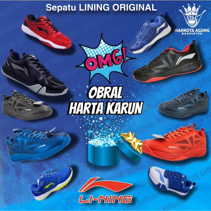 Jual ‼️SALE‼️ SEPATU BADMINTON ORIGINAL OBRAL CUCI GUDANG LINING BIG ...