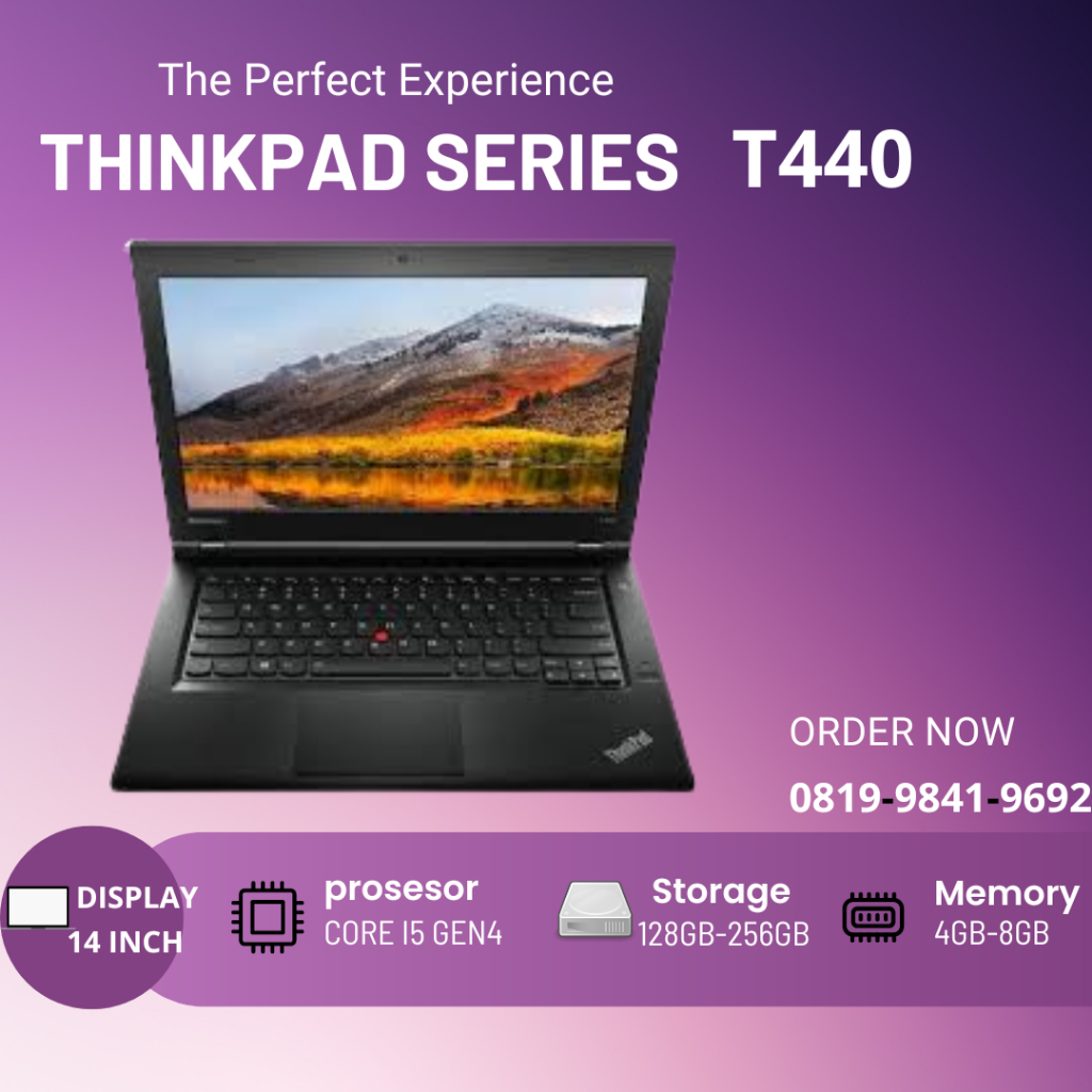 Jual Laptop lenovo thinkpad T440 core i5 Gen4 Ram 8GB Ssd 256GB bergaransi | Shopee Indonesia