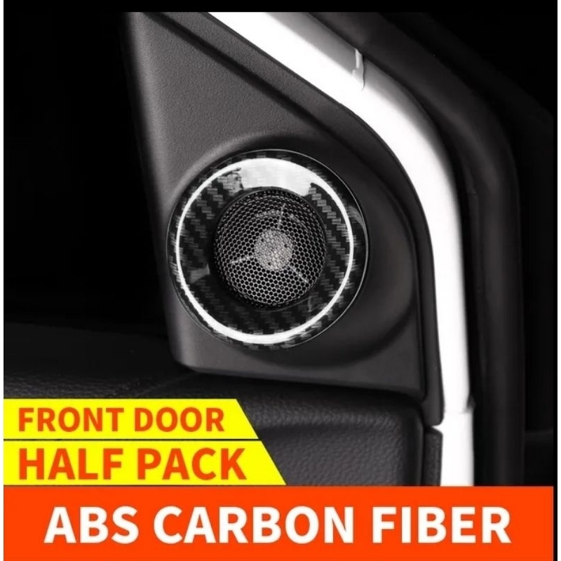 Jual 2 Pcs Speaker Ring Cover Tweeter ABS Carbon For Honda CRV 2017 ...