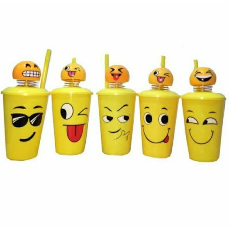 Jual Botol Gelas Emoticon Gelas Emoji Goyang Tumbler Bottle Plastik ...