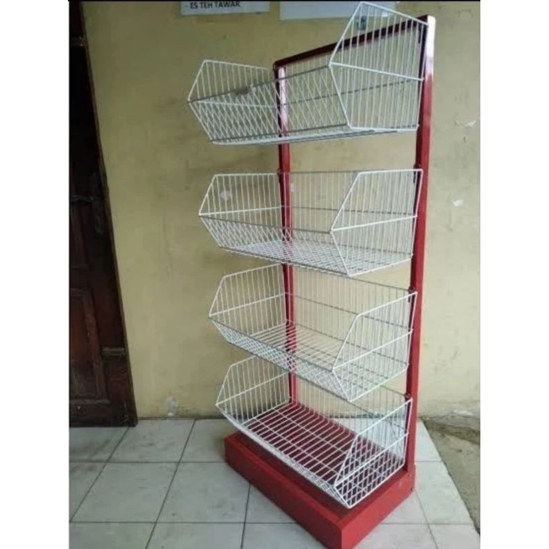 Jual Rak Mega Master pajangan display ciki serbaguna susun 4 Jumbo ...