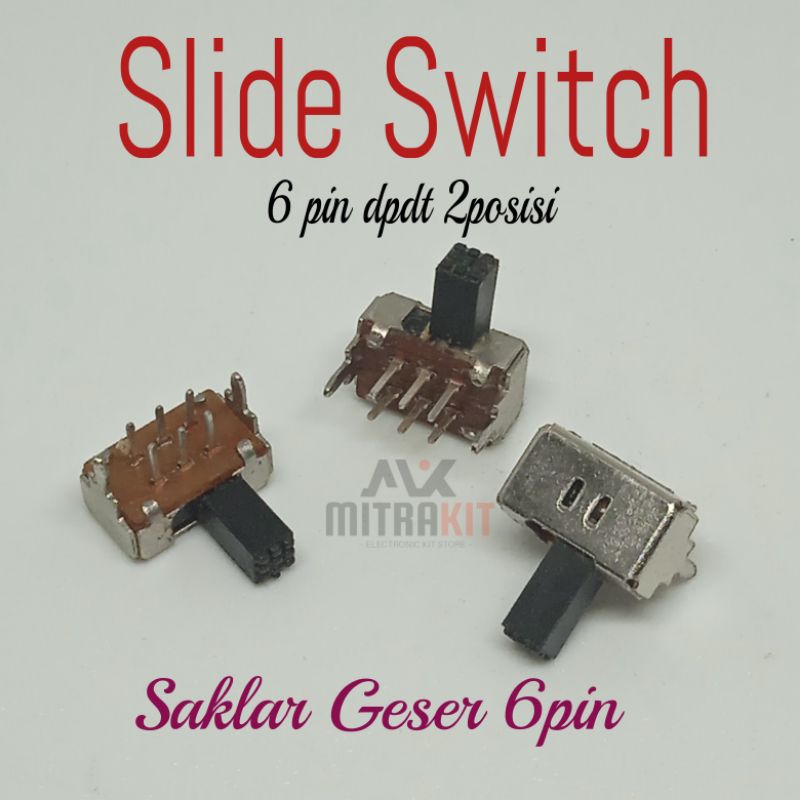 Jual Saklar geser 6pin dpdt 2posisi slide Switch 6p mini | Shopee Indonesia
