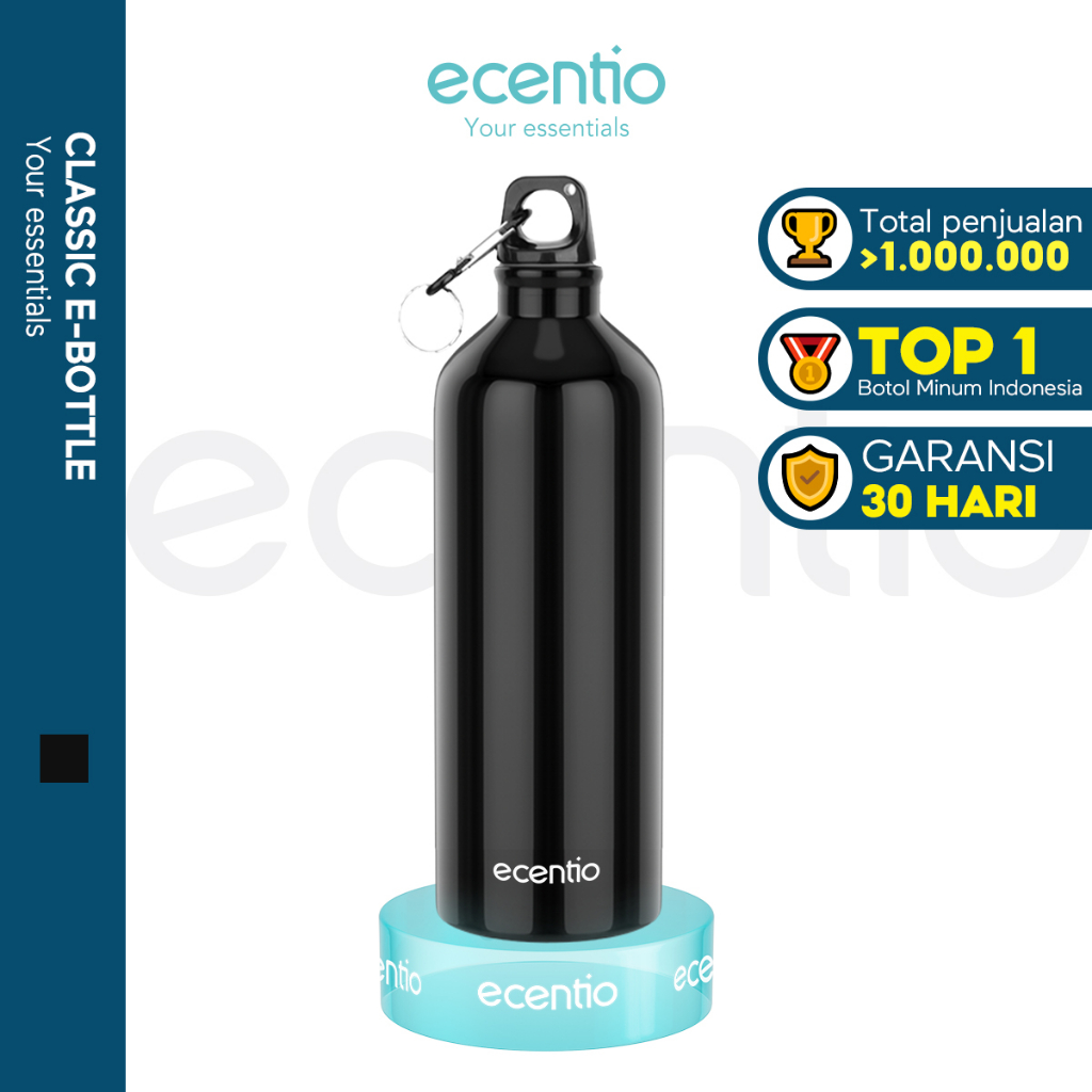 Jual ecentio Botol Minum 1000ml aluminium Sports Water Bottle Bpa Free ...