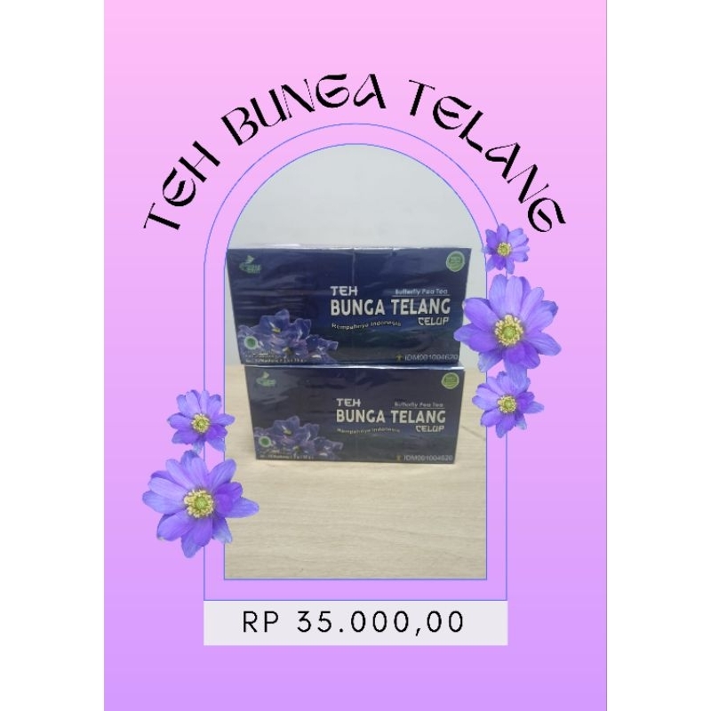 Jual TEH BUNGA TELANG 250 Gr/Teh Celup Herbal/Teh Biru/Butterfly Pea ...