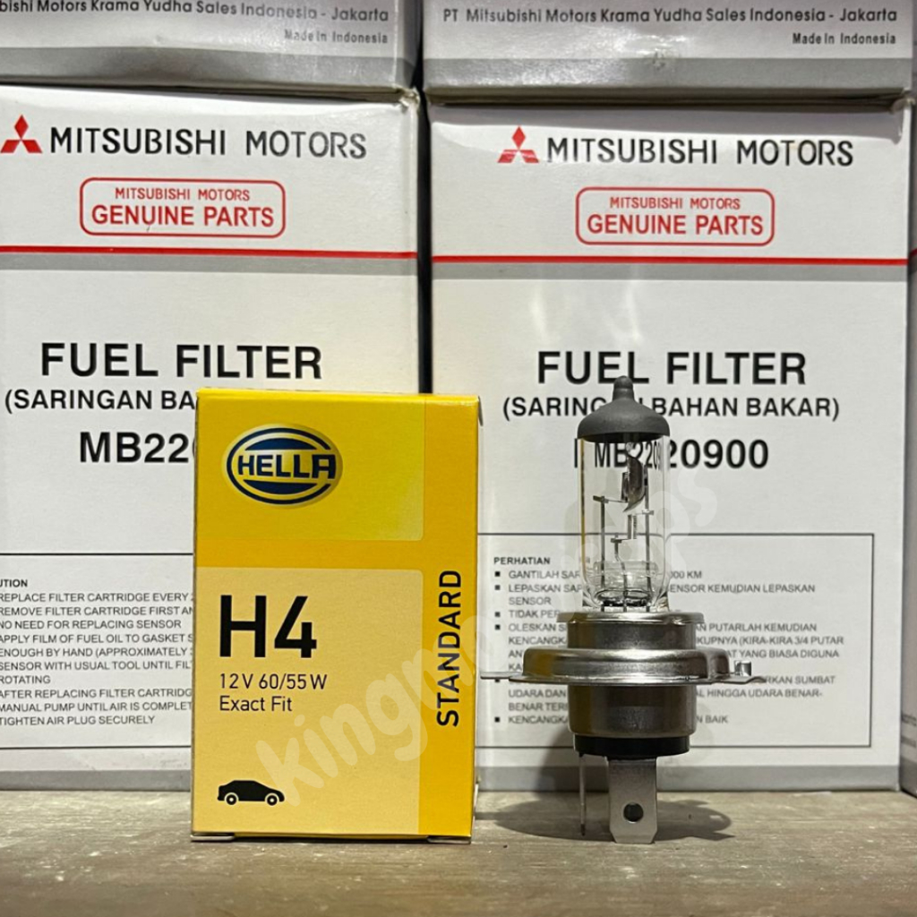 Jual KMD | Bohlam Lampu Halogen Hella H4 P43T 12V 60/55W Original / Bolam Lampu Depan Mobil ...