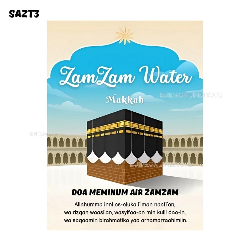Jual Stiker Zam Zam Water Sticker Air ZamZam Label Kemasan Botol Oleh ...