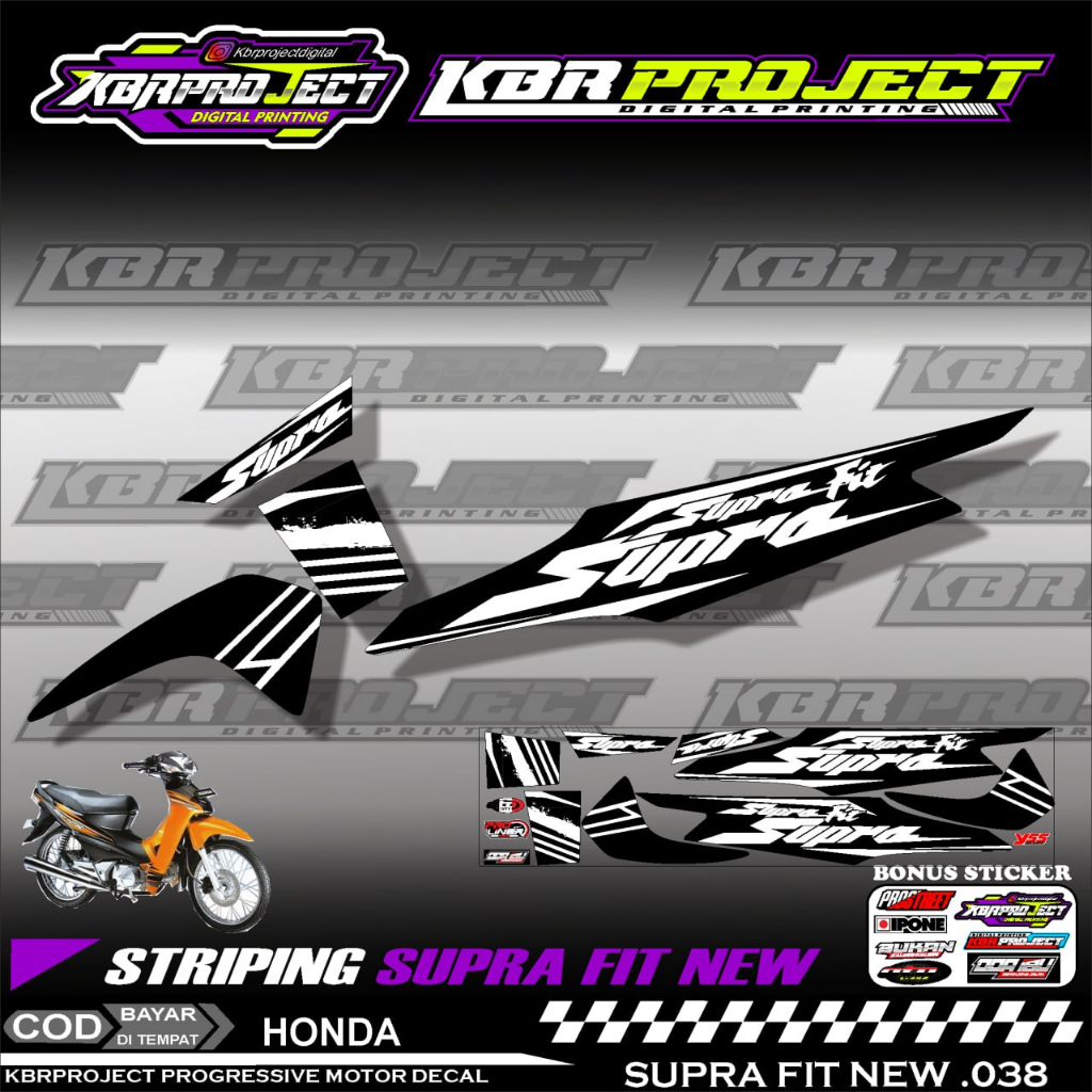 Jual SUPRA FIT NEW STIKER STRIPING PREMIUM MOTOR PREMIUM KEREN LIS ...