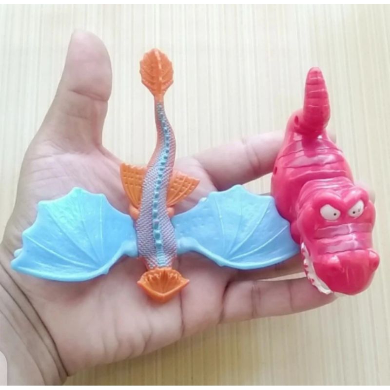 Jual Paket 2 Mainan / Pajangan Figure Naga Dino / Dinosaurus Toys Bekas ...