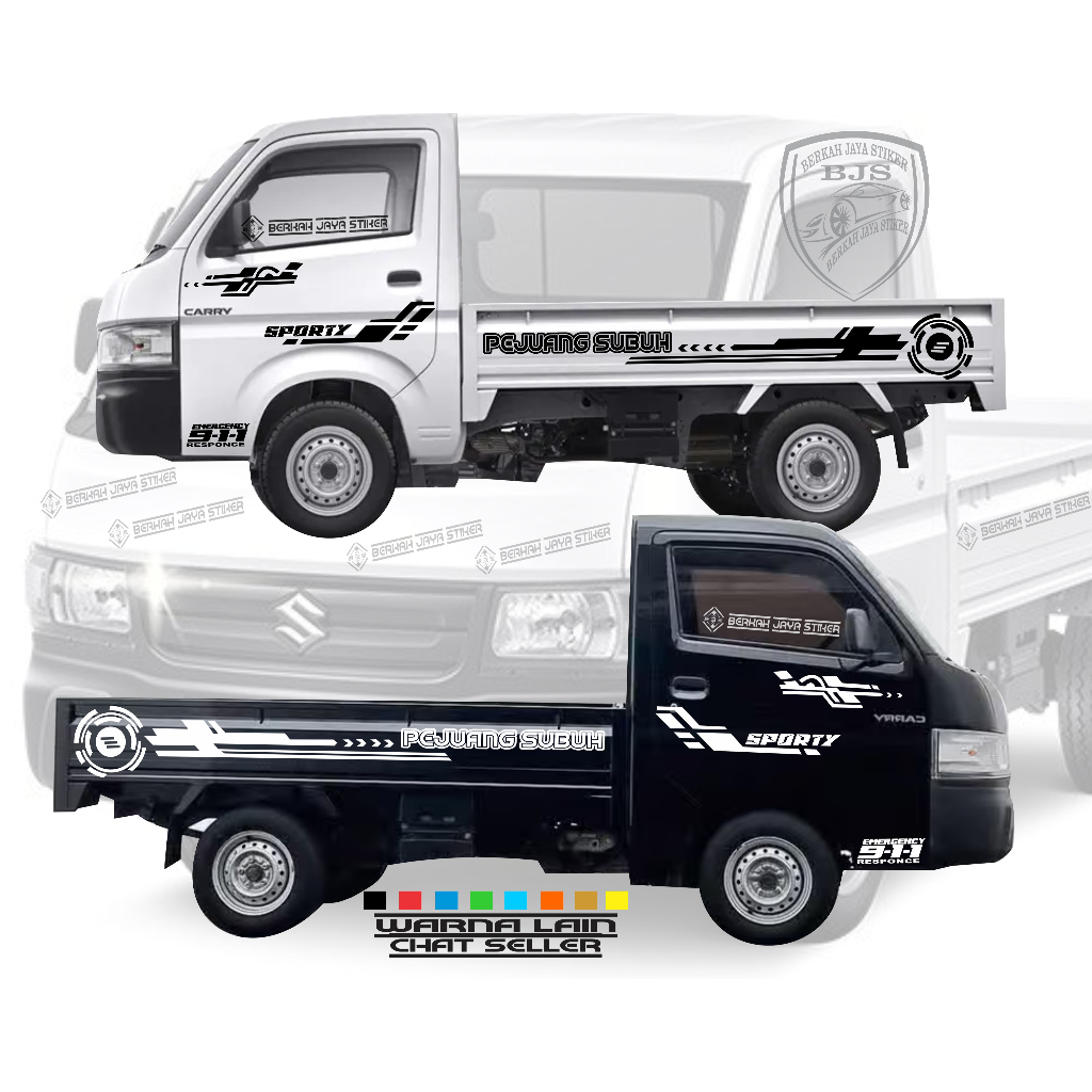 Jual 2 PCS KANAN KIRI NEW CUTTING sticker cutting mobil suzuki pick up ...