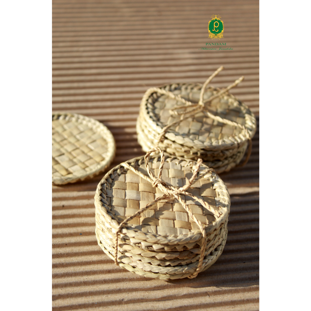 Jual Small Glass Coaster || Tatakan Gelas Kecil Berbahan Anyaman Pandan ...