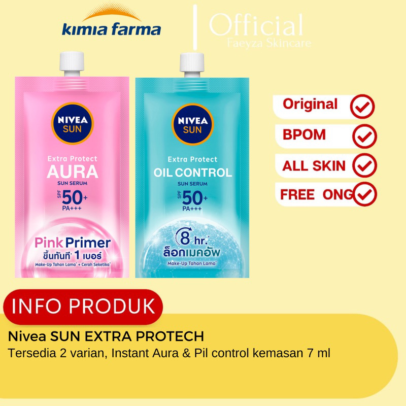 Jual NIVEA SUN PROTECH AURA | OIL CONTROL SACHET 7 ml | Shopee Indonesia