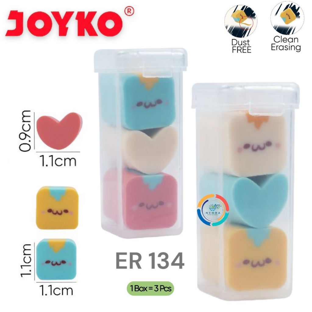 Jual Joyko Penghapus Eraser ER-134 | Good Luck Charm | 3Pcs/Tube ...