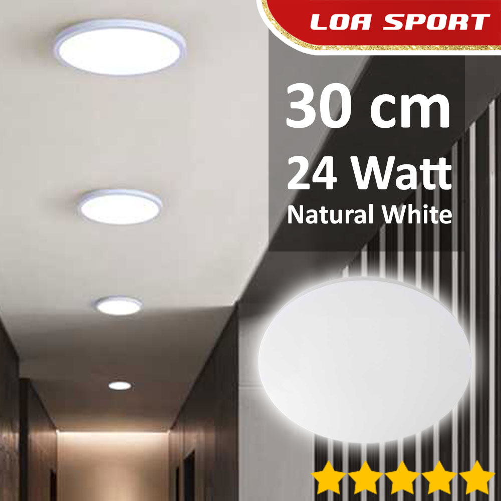Jual Lampu Plafon LED Minimalis Akrilik Bulat Cembung 30cm 24W 4000K White | Shopee Indonesia