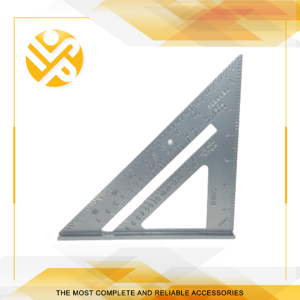 Jual Siku Tukang Segitiga 12'' / Penggaris Mistar Triangle / Rafter ...