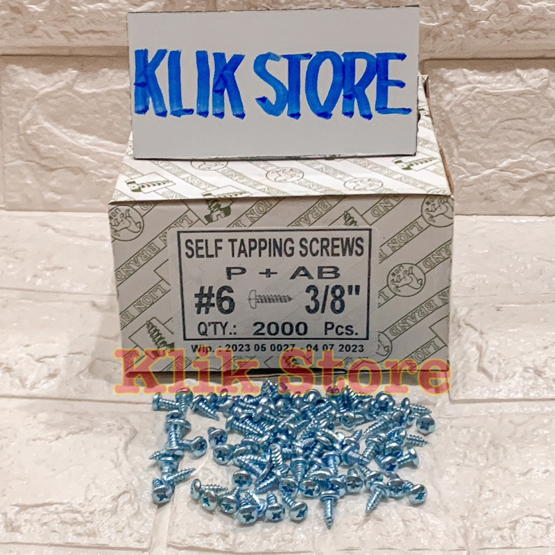 Jual Sekrup Taping / Tapping 6x3/8 PAB Pentol Moon Lion PER DUS ( isi ...