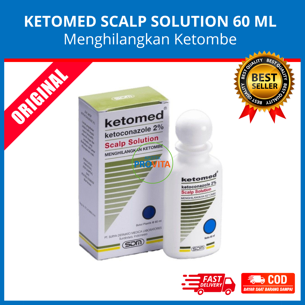 Jual KETOMED SCALP SOLUTION 60 ML - Shampo Anti DHT & Anti Ketombe ...