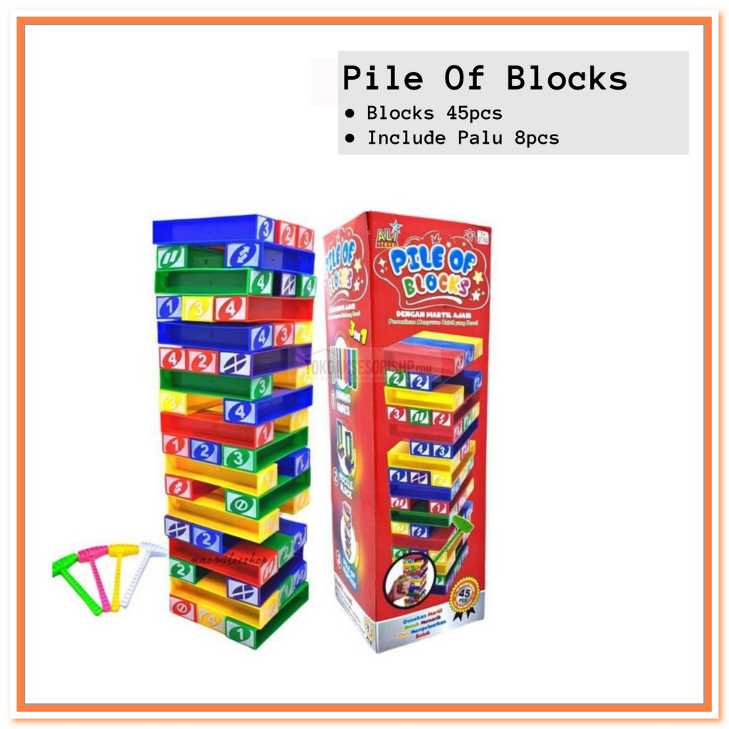 Jual MAINAN EDUKASI ANAK PILE OF BLOCKS / MAINAN BLOK MENARA STACKO ...