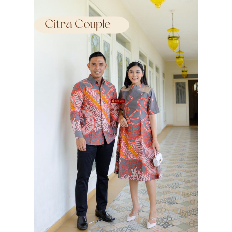 Jual COUPLE BATIK PREMIUM CITRA BATIK MIRA | DRESS FULL TRIKOT PREMIUM DAN KEMEJA FULL FURING ...