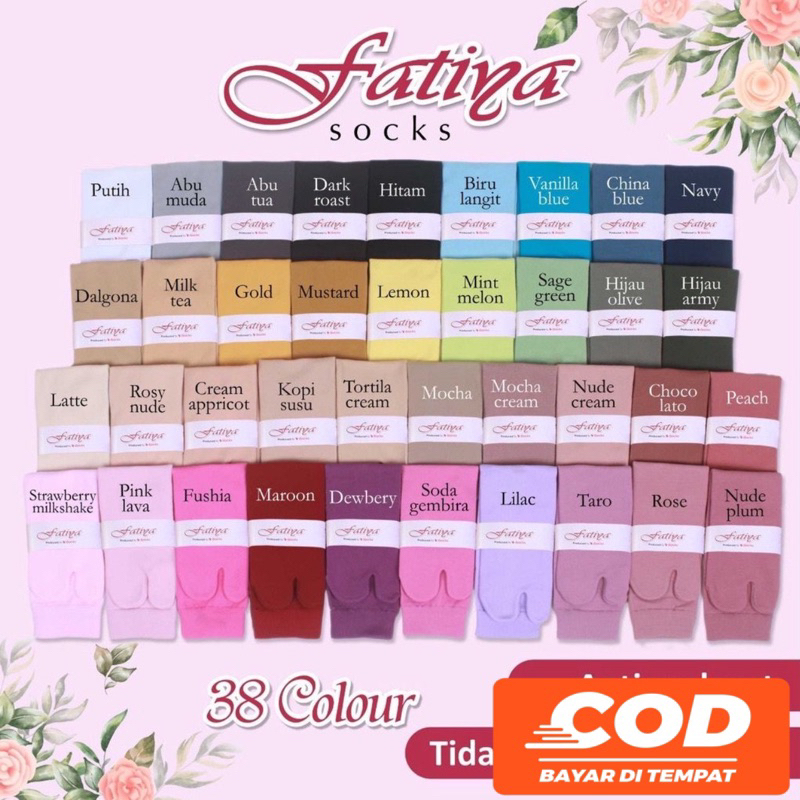 Jual KAOS KAKI MUSLIMAH JEMPOL WARNA BASIC II WARNA HIJAB 10 WARNA ...