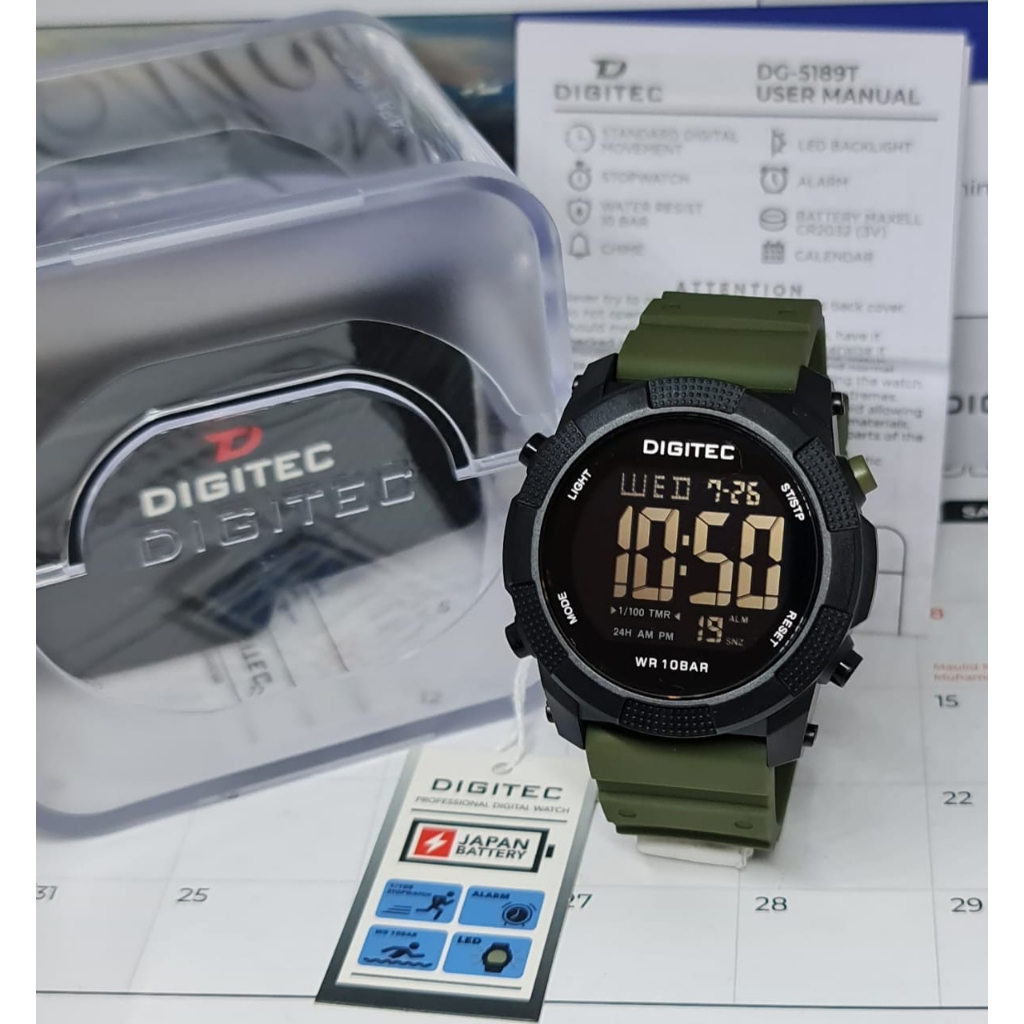 Jual Jam Tangan Pria Digitec 5189 Original | Shopee Indonesia